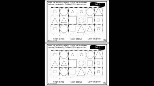 Go Math! Chapter 12 Kindergarten Homework by Erica Gorrell | TPT