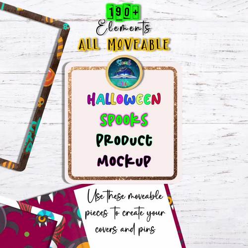 Halloween MOVEABLE Product Mockup TpT mock-up by Teach Elite | TPT