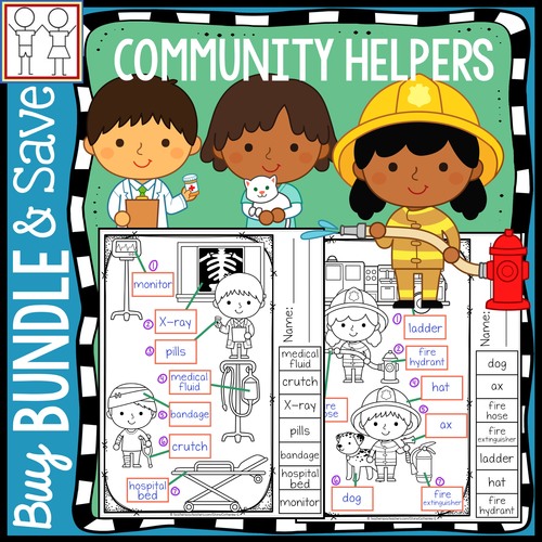 Community Helper Worksheets by Catherine S | TPT