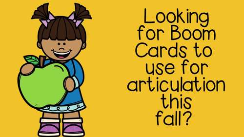 Apple Orchard Articulation BOOM CARDS for Speech Therapy: Blends