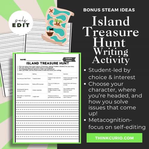 Island Treasure Hunt Creative Writing Activity Challenge 2nd 3rd 4th ...