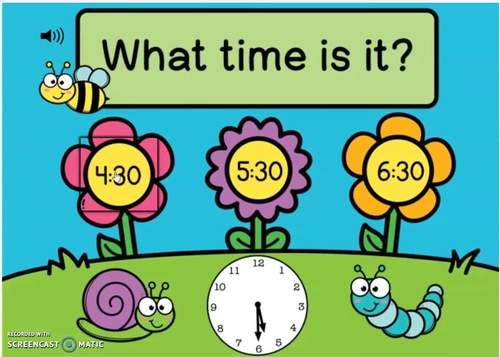 Boom Cards™ Spring Telling Time to the Hour and Half Hour by Leigh's ...