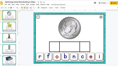 Digital Diphthongs (oi / oy) - Phonics Word Building by Second Grade Smiles