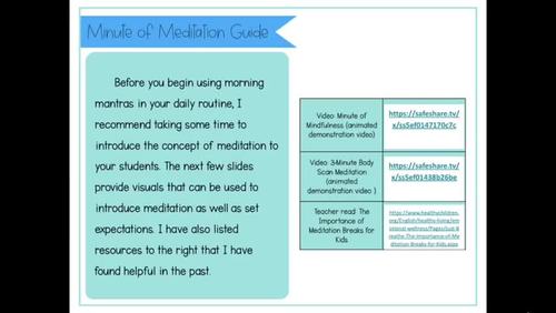 Morning Mantras Bundle ☼ Google Drive by Our Little Leaders | TPT