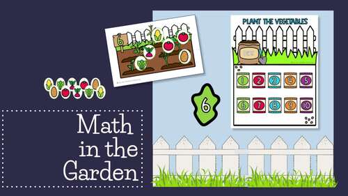 summer math activities vegetables by Joy and Sunshine Collective