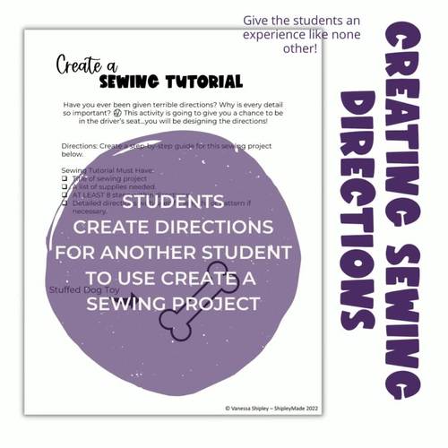 Teaching Sewing by ShipleyMade | TPT