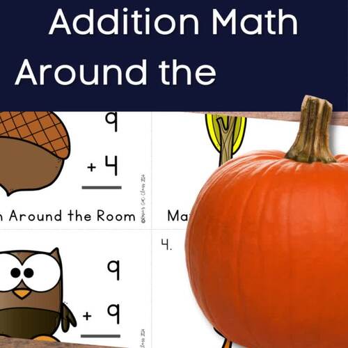 Addition Math Around The Room Task Cards For Single, Double, & 3 Digit ...