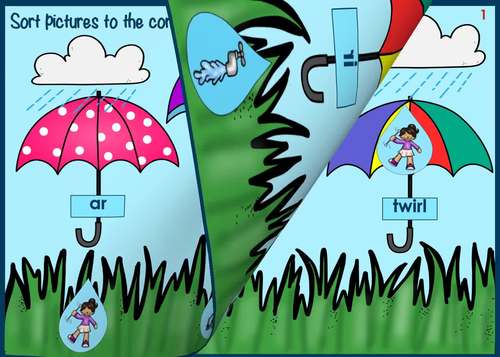 Digital Spring Phonics Picture Sort Google Slides Bundle Set 2 | TPT