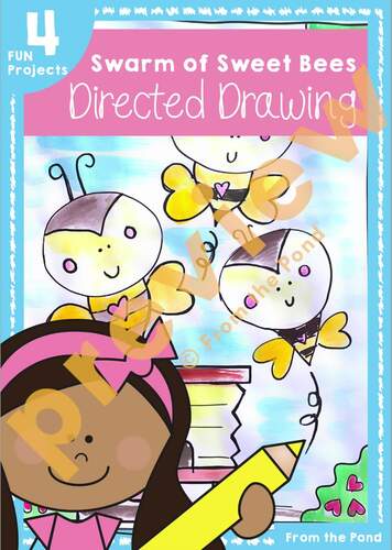 Consonant Blend sw Directed Drawing | Sweet Swarm of Bees by From the Pond