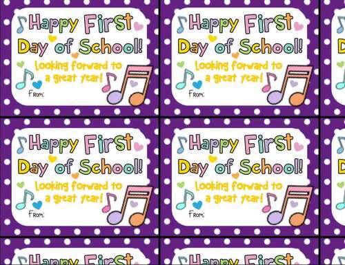 "Happy First Day of School!" Beginning of Year Gift Tag- Looking ...