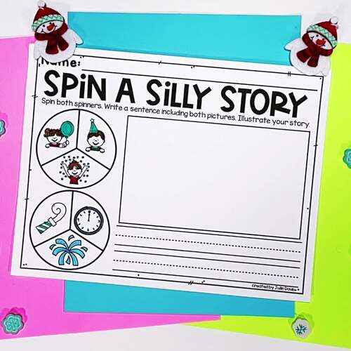 January Writing Prompts Winter Writing Center Writing Template with ...