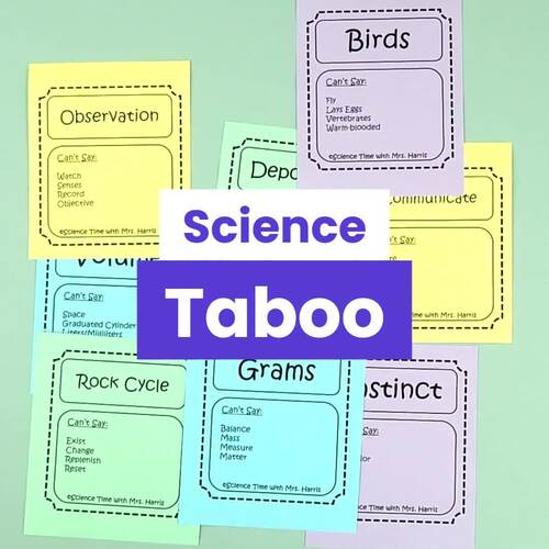 Science Taboo (Vocabulary Practice and Review Game) | TPT