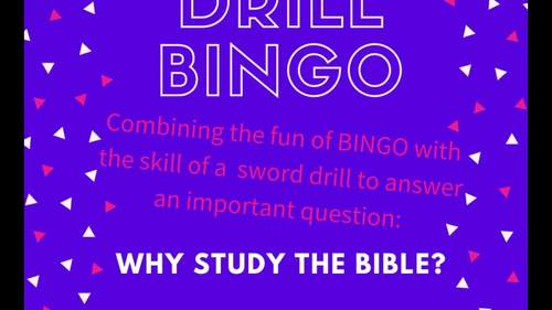 Why Study the Bible | Sword Drill BINGO | A Fun Way to Learn Bible ...