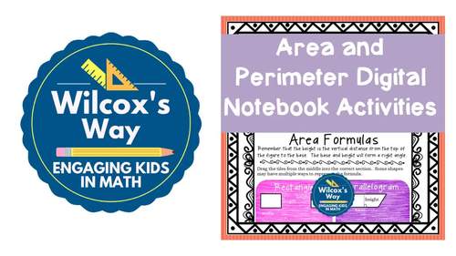 Area and Perimeter Digital Notebook Activity by Wilcox's Way | TPT