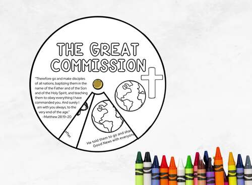 The Great Commission Bible Spinning Wheel Craft for Sunday School or ...