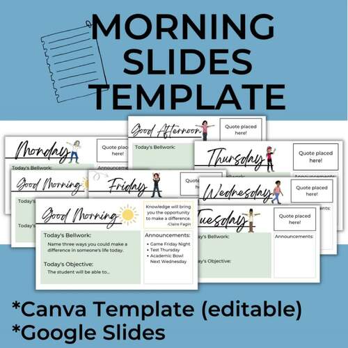 Morning Slides by ShipleyMade | TPT