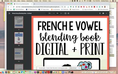 FRENCH Digital and Printable Decodable Reader - Ee Vowel (Science of ...