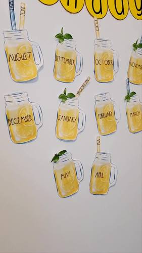 Farmhouse Lemon Classroom Decor BIRTHDAY DISPLAY and BANNER | TpT
