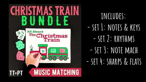 MUSIC THEORY GAME BUNDLE | Christmas Matching Puzzles: Notes Rhythm ...