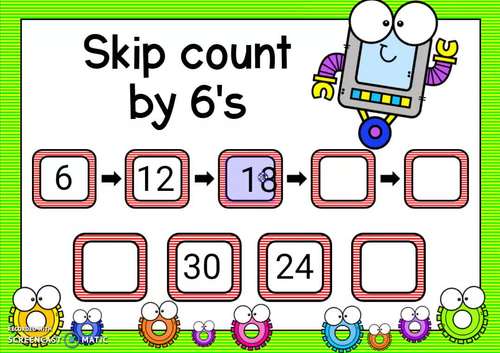 Skip Counting by 6 Boom Cards™ Distance Learning Multiplication | TPT