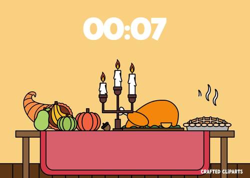 Thanksgiving Visual Timer Countdown Classroom Management Tool ...