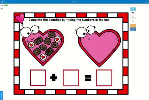 Valentines Day Addition Kindergarten Math Games by Krafty in Kinder