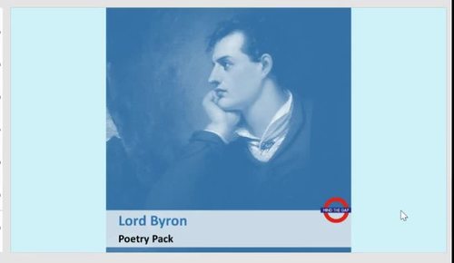 George Gordon, Lord Byron Poetry Pack by Mind the Gap | TPT
