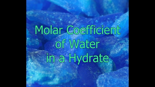 Chemistry Lab Video - Molar Coefficient of Water in a Hydrate (w ...