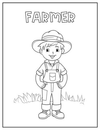 Community Helpers coloring pages for children by abdelkarim abdeljebbar