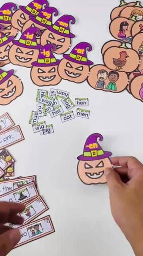 HALLOWEEN SALE 50% OFF 48 HOURS | CVC SENTENCES JACK O LANTERN - NO PREP