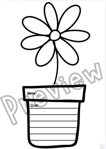 Growth Mindset Goal Setting Craft Coloring in, Writing and Goal Tracker ...