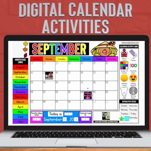Digital Calendar Math Activities and Printables by The Teaching Texan