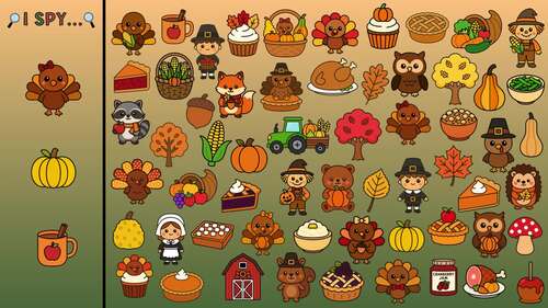 Thanksgiving I Spy Game | Digital Activity for Google Slides™ | Fun ...