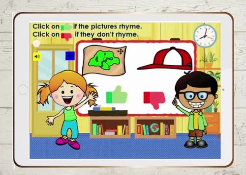 Rhyming Words Phonological Awareness (Boom Cards with Audio) | TPT