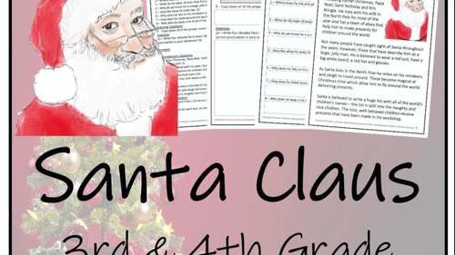 Santa Claus Close Reading Comprehension Activity | 3rd Grade & 4th Grade