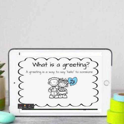 Social Skills Story Adapted Book for Special Ed Greeting Others and ...