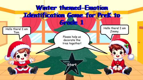 Winter Digital SEL Interactive Game Emotion Identify Feelings Fun PreK ...