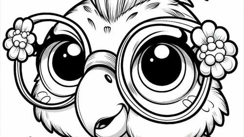 parrot colouring pictures for kids