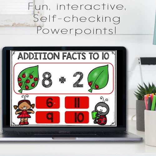 Interactive Math Games Addition to 10 Powerpoint | TPT