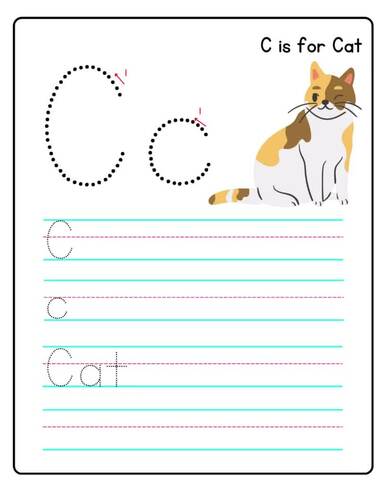 Cute Animal Alphabet Handwriting Pages by The Little School Shop - Corinna