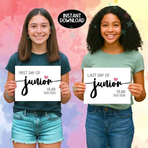 First Last Day of Junior High School Sign, Welcome Back to School 11th ...