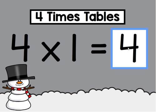 Boom Cards - 4 Times Tables by Miss Rainbow Education | TpT