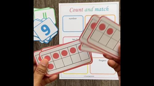 Counting Practice, Numbers Matching, Busy Book, Learning Binder, Montessori