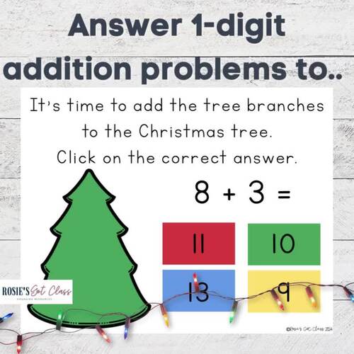 Christmas Math Activity - Fun Practice Addition within 20 to Build Fact ...