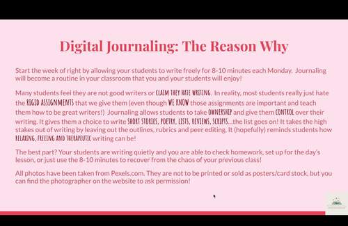 Creative Writing Journal Prompts: 38 Weeks/ daily journal/digital journal