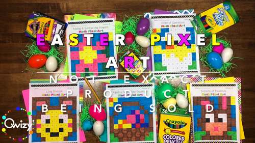 Easter: Derivatives Power Rule Pixel Art - Distance Learning Compatible