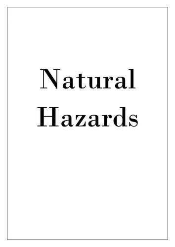 Geography Natural Hazards Worksheets by Worksheet Whisperer | TPT