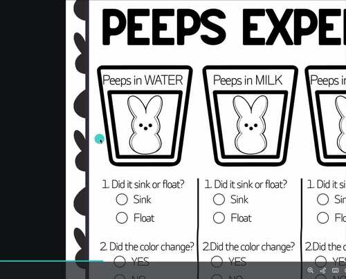Easter Spring Peep Experiment Science Adapted Worksheet Peeps Taste Test