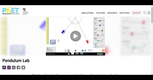 PhET Simulation Worksheet for the Virtual Lab: Pendulum Lab (No Prep)