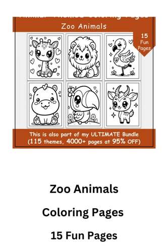 Printable Animal-Themed Coloring Pages for Kids & Adults | Cute Wild ...